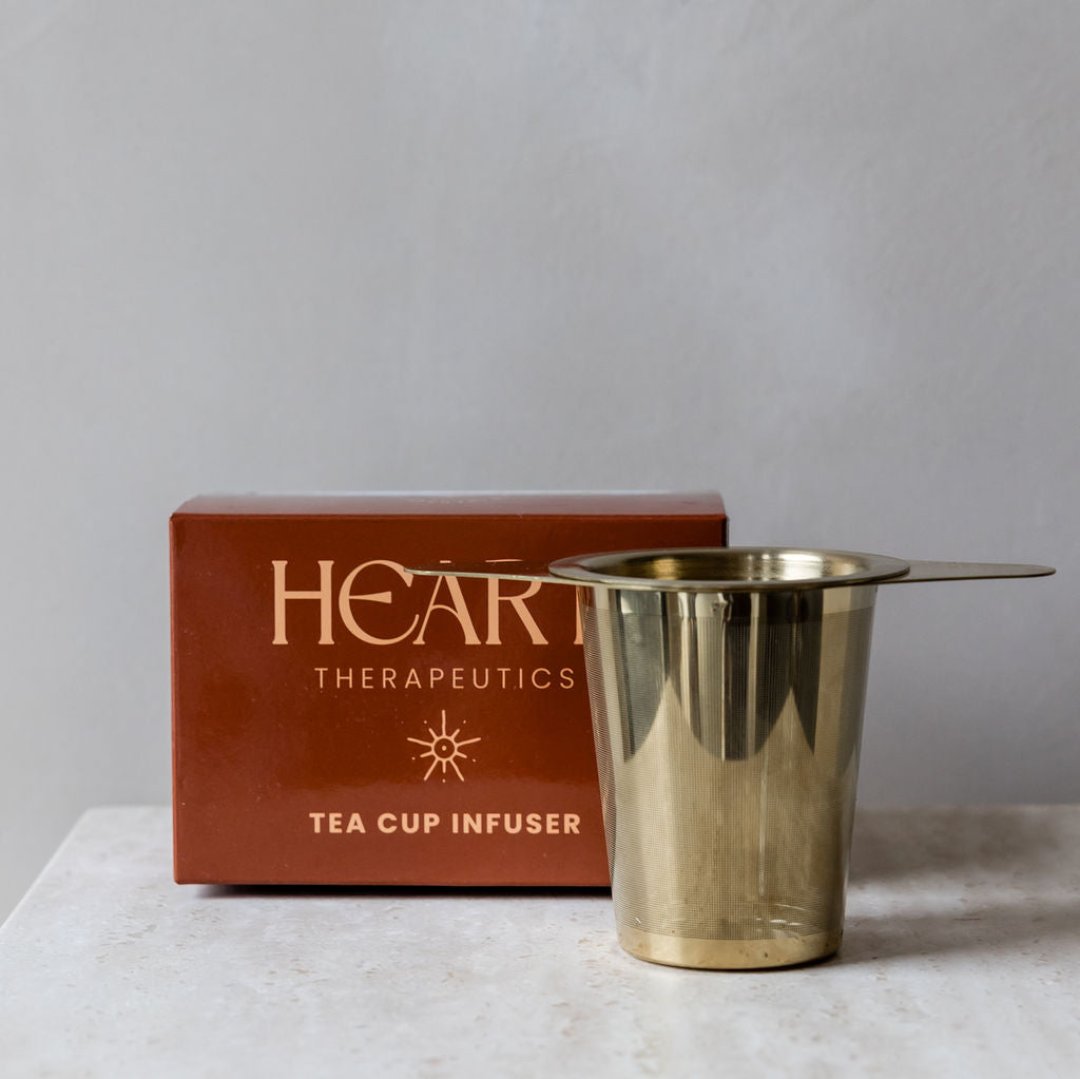 Premium Gold Tea Cup infuser - Heart Therapeutics